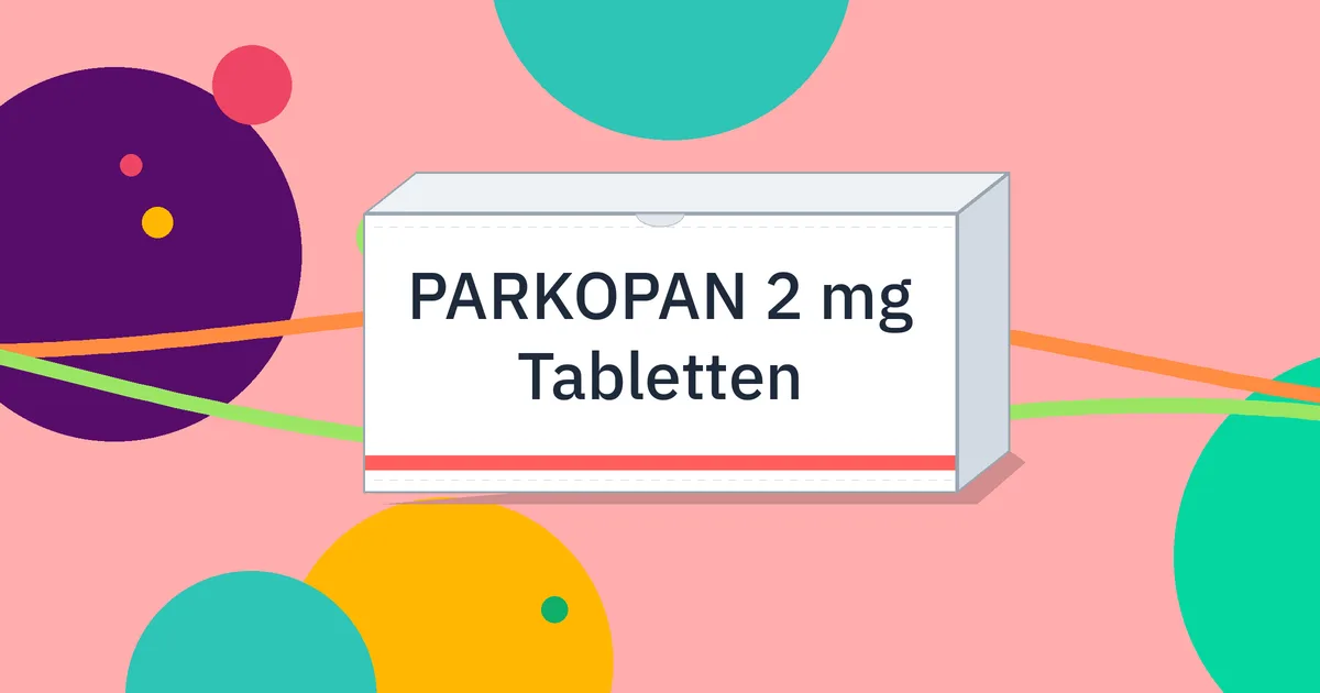 Symbolbild: Packung mit der Aufschrift PARKOPAN 2 mg Tabletten (PZN 04020927) – Verfügbarkeit und Bezug in Apotheken in Frankfurt am Main