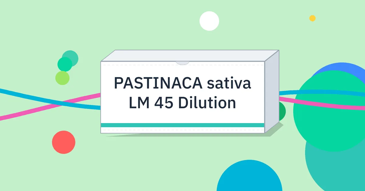 Symbolbild: Packung mit der Aufschrift PASTINACA sativa LM 45 Dilution (PZN 13632569) – Verfügbarkeit und Bezug in Apotheken in Frankfurt am Main