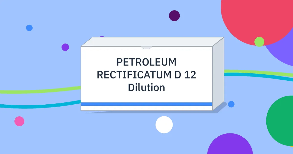 Symbolbild: Packung mit der Aufschrift PETROLEUM RECTIFICATUM D 12 Dilution (PZN 02619809) – Verfügbarkeit und Bezug in Apotheken in Frankfurt am Main