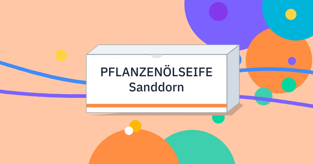Symbolbild: Packung mit der Aufschrift PFLANZENÖLSEIFE Sanddorn (PZN 17428363) – Verfügbarkeit und Bezug in Apotheken in Frankfurt am Main