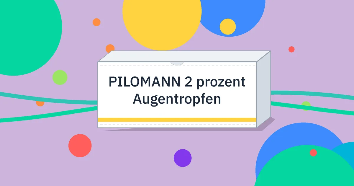 Symbolbild: Packung mit der Aufschrift PILOMANN 2 prozent Augentropfen (PZN 02082692) – Verfügbarkeit und Bezug in Apotheken in Frankfurt am Main