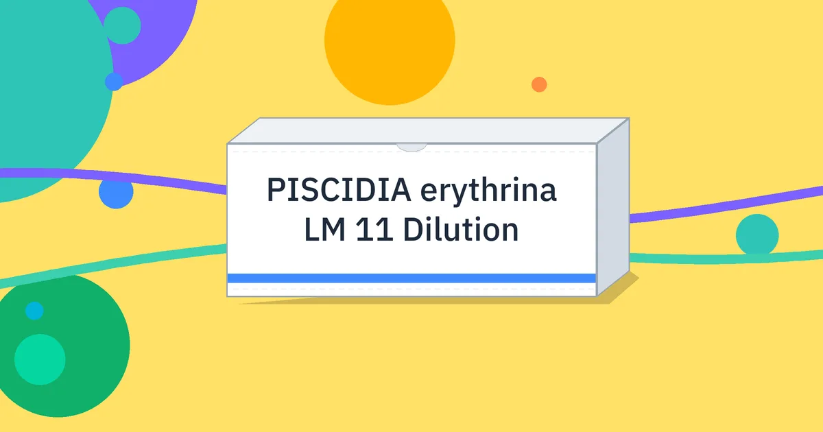 Symbolbild: Packung mit der Aufschrift PISCIDIA erythrina LM 11 Dilution (PZN 13645744) – Verfügbarkeit und Bezug in Apotheken in Frankfurt am Main