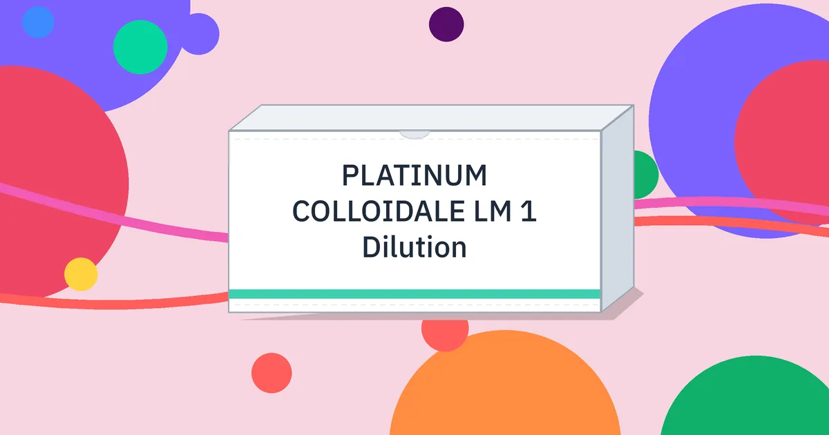 Symbolbild: Packung mit der Aufschrift PLATINUM COLLOIDALE LM 1 Dilution (PZN 13037542) – Verfügbarkeit und Bezug in Apotheken in Frankfurt am Main