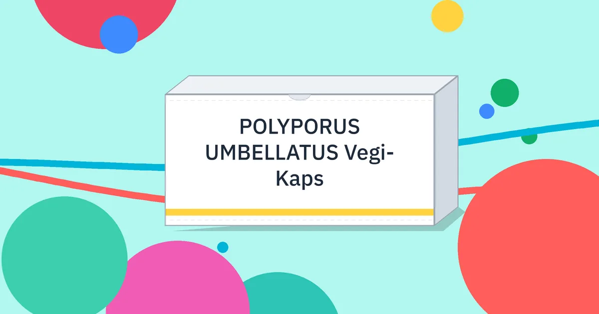 Symbolbild: Packung mit der Aufschrift POLYPORUS UMBELLATUS Vegi-Kaps (PZN 06922568) – Verfügbarkeit und Bezug in Apotheken in Frankfurt am Main