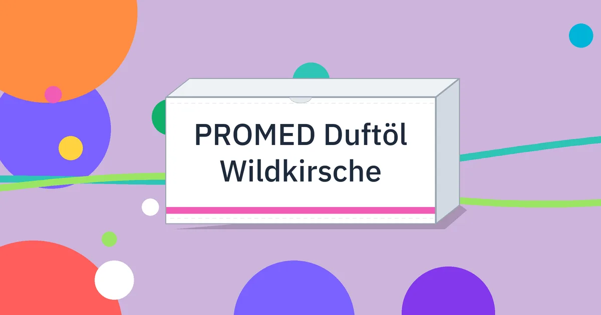 Symbolbild: Packung mit der Aufschrift PROMED Duftöl Wildkirsche (PZN 14376789) – Verfügbarkeit und Bezug in Apotheken in Frankfurt am Main