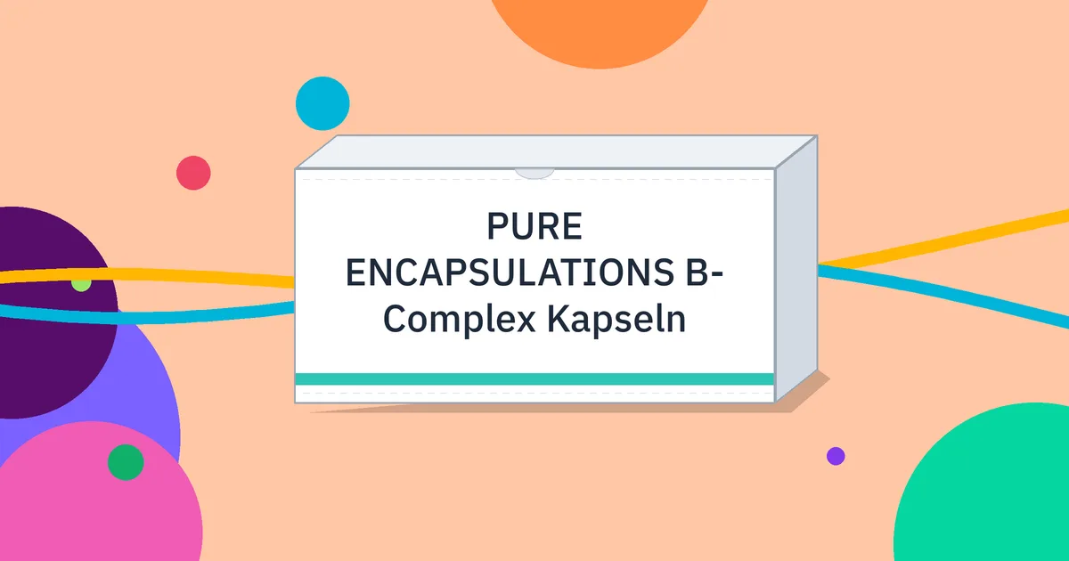 Symbolbild: Packung mit der Aufschrift PURE ENCAPSULATIONS B-Complex Kapseln (PZN 12496762) – Verfügbarkeit und Bezug in Apotheken in Frankfurt am Main