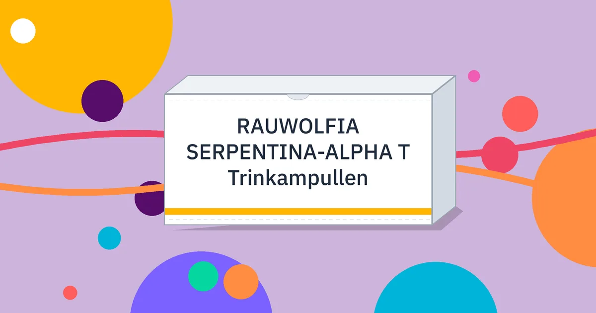 Symbolbild: Packung mit der Aufschrift RAUWOLFIA SERPENTINA-ALPHA T Trinkampullen (PZN 10222492) – Verfügbarkeit und Bezug in Apotheken in Frankfurt am Main