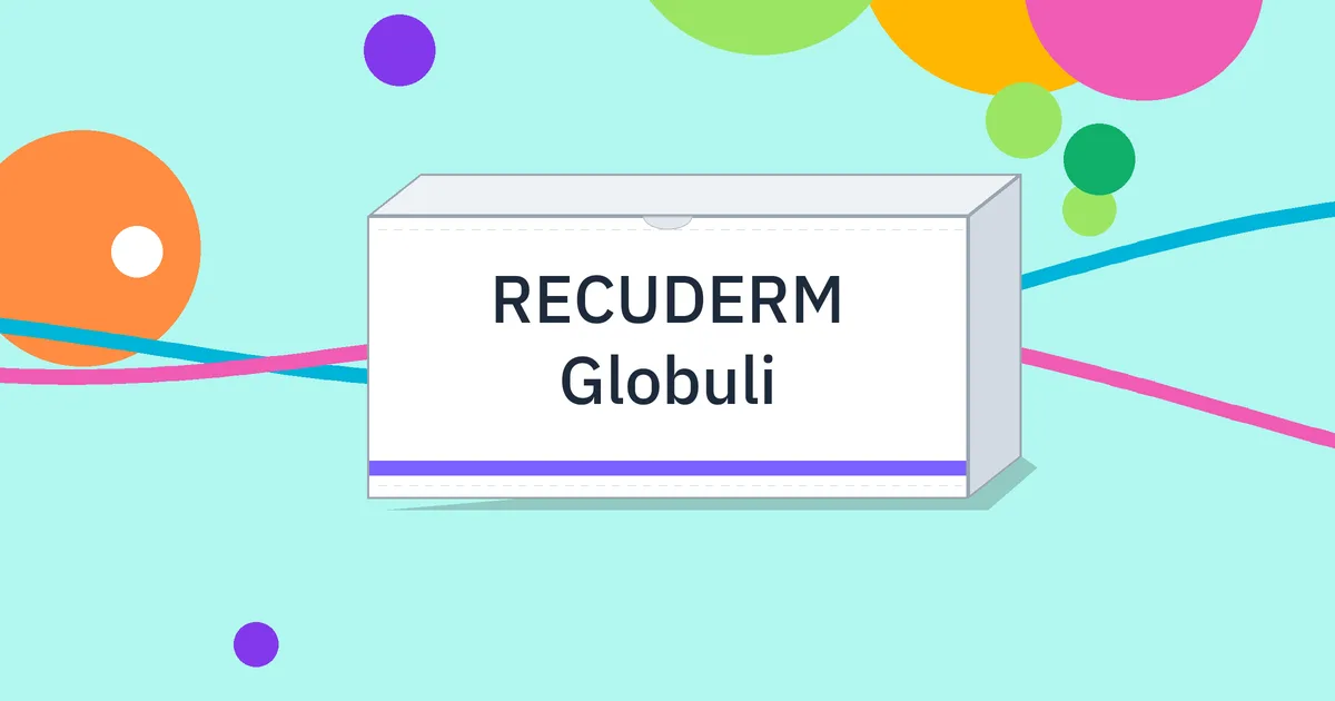 Symbolbild: Packung mit der Aufschrift RECUDERM Globuli (PZN 15585710) – Verfügbarkeit und Bezug in Apotheken in Frankfurt am Main