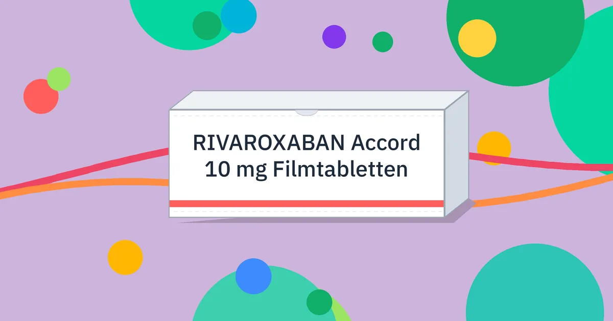 Symbolbild: Packung mit der Aufschrift RIVAROXABAN Accord 10 mg Filmtabletten (PZN 18735067) – Verfügbarkeit und Bezug in Apotheken in Frankfurt am Main