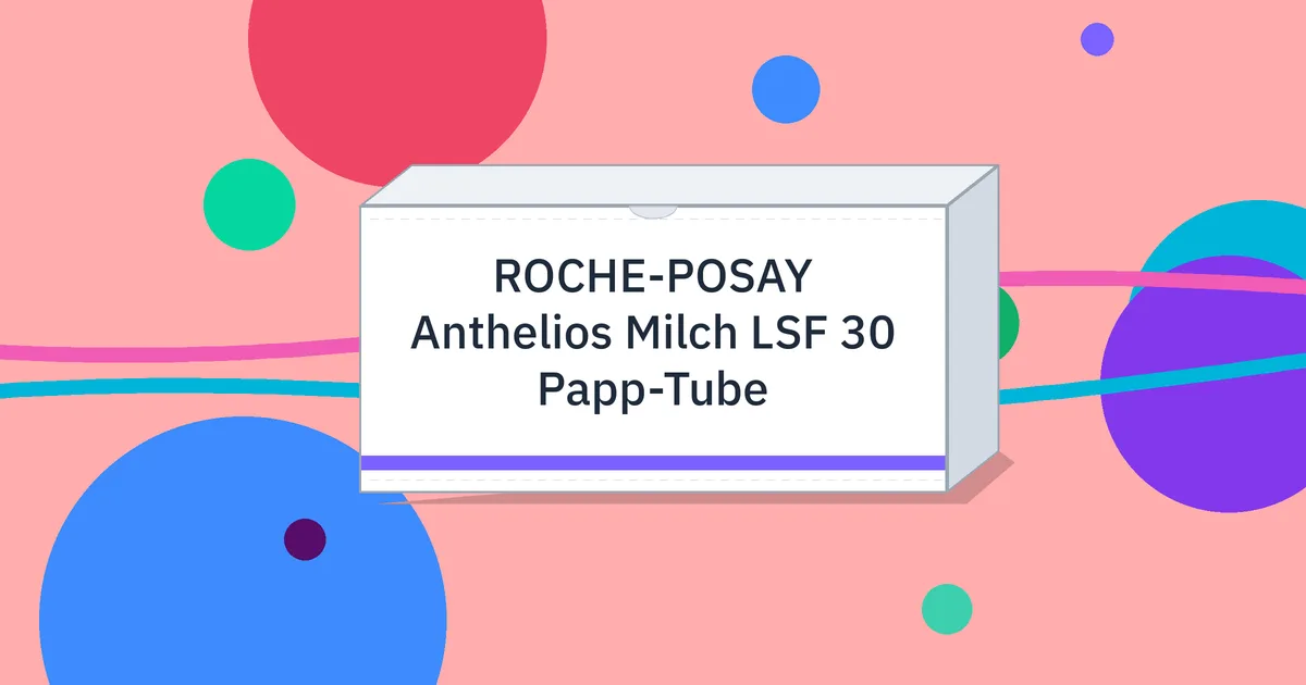 Symbolbild: Packung mit der Aufschrift ROCHE-POSAY Anthelios Milch LSF 30 Papp-Tube (PZN 16851639) – Verfügbarkeit und Bezug in Apotheken in Frankfurt am Main