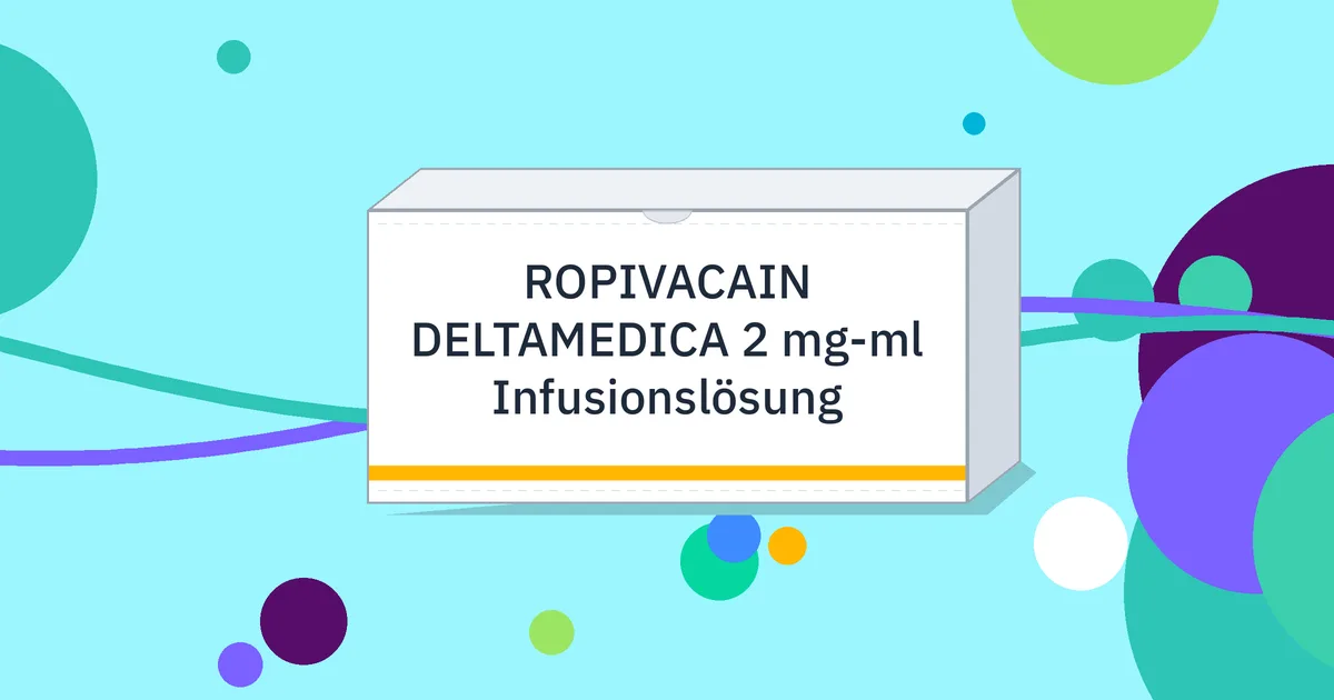 Symbolbild: Packung mit der Aufschrift ROPIVACAIN DELTAMEDICA 2 mg-ml Infusionslösung (PZN 13158151) – Verfügbarkeit und Bezug in Apotheken in Frankfurt am Main