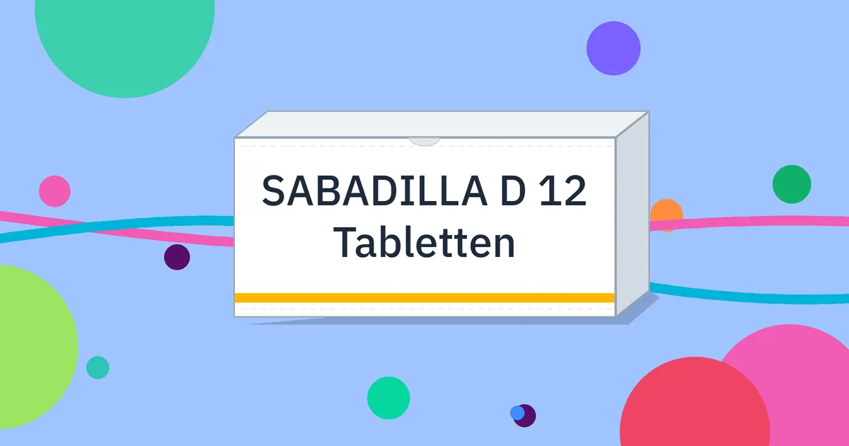 Symbolbild: Packung mit der Aufschrift SABADILLA D 12 Tabletten (PZN 04235125) – Verfügbarkeit und Bezug in Apotheken in Frankfurt am Main