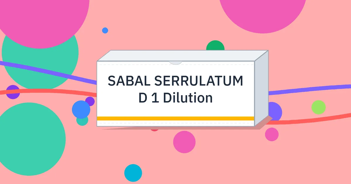 Symbolbild: Packung mit der Aufschrift SABAL SERRULATUM D 1 Dilution (PZN 02123534) – Verfügbarkeit und Bezug in Apotheken in Frankfurt am Main