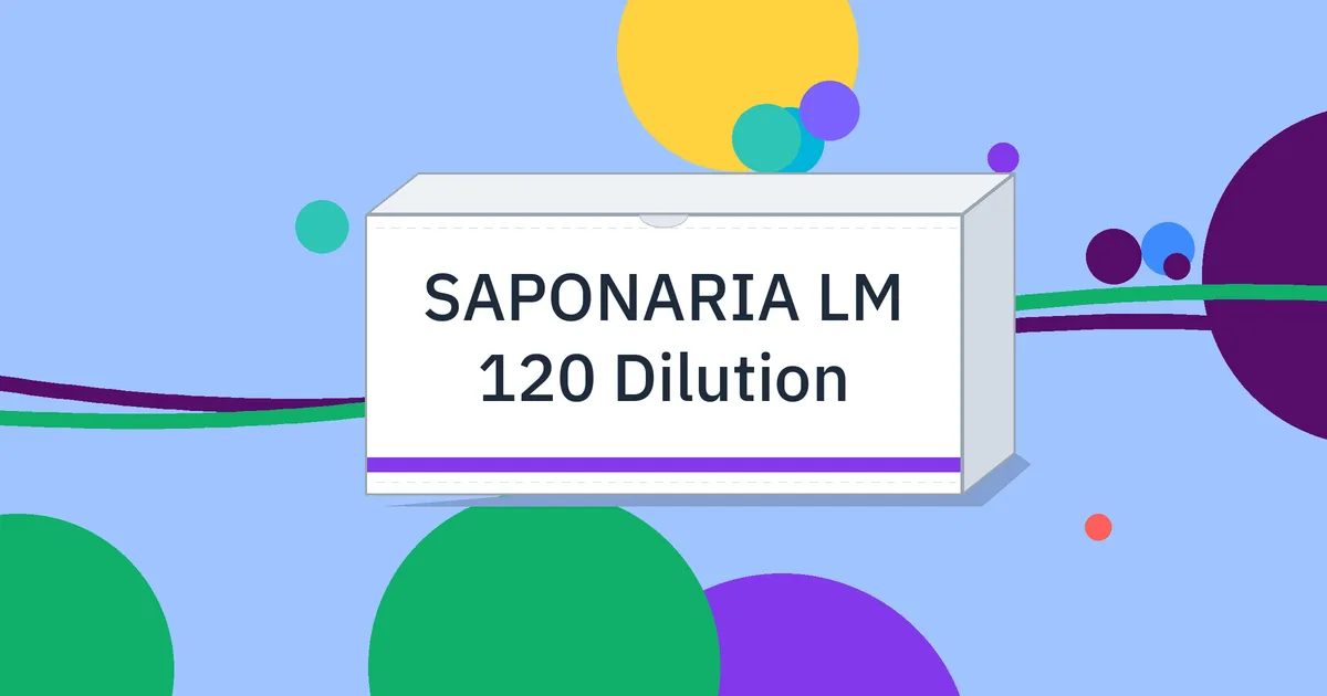 Symbolbild: Packung mit der Aufschrift SAPONARIA LM 120 Dilution (PZN 13686950) – Verfügbarkeit und Bezug in Apotheken in Frankfurt am Main