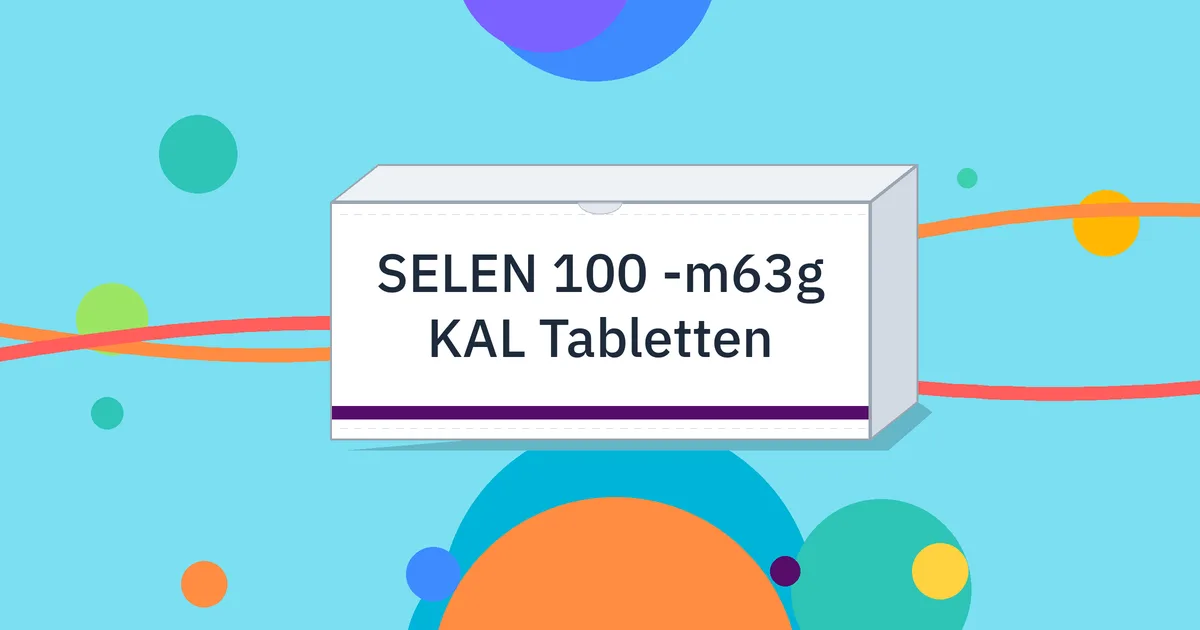 Symbolbild: Packung mit der Aufschrift SELEN 100 -m63g KAL Tabletten (PZN 16599708) – Verfügbarkeit und Bezug in Apotheken in Frankfurt am Main