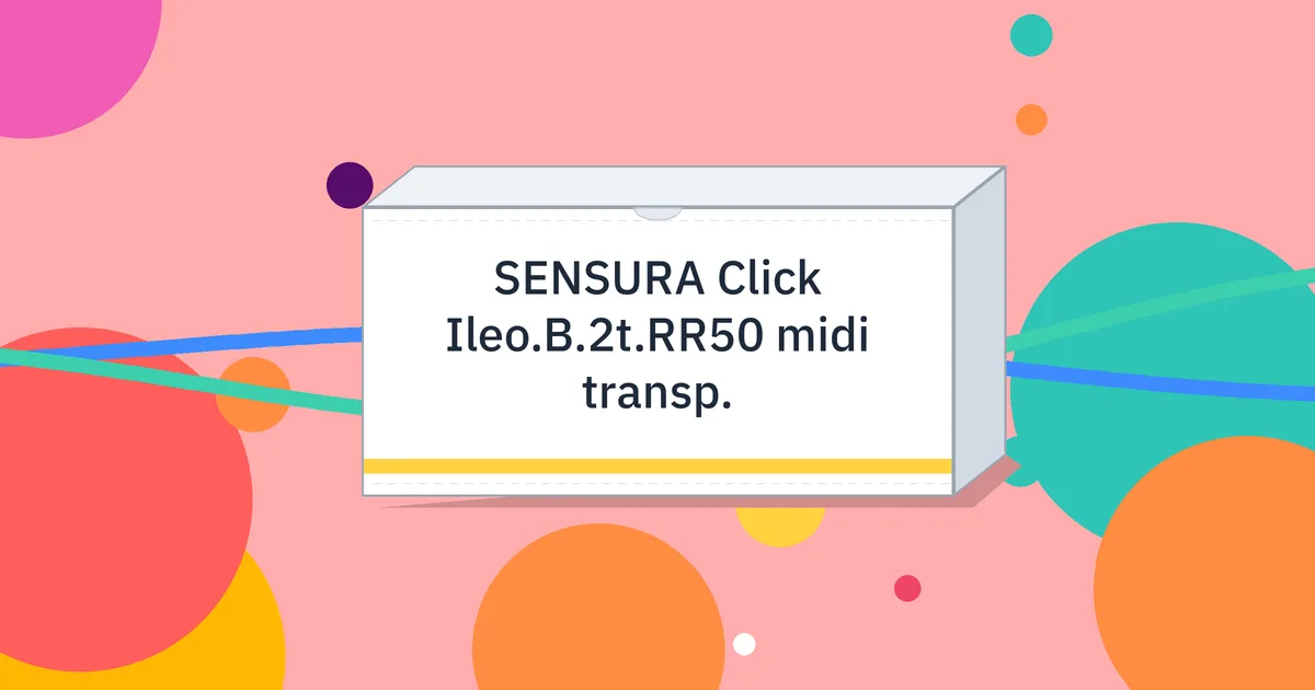 Symbolbild: Packung mit der Aufschrift SENSURA Click Ileo.B.2t.RR50 midi transp. (PZN 03098347) – Verfügbarkeit und Bezug in Apotheken in Frankfurt am Main