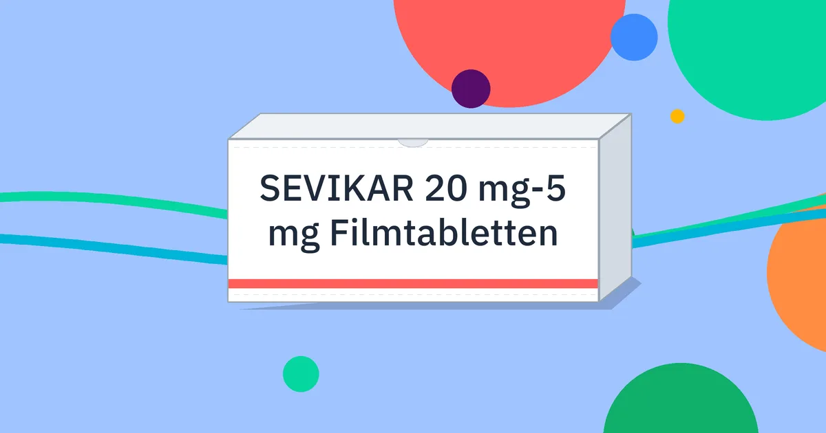 Symbolbild: Packung mit der Aufschrift SEVIKAR 20 mg-5 mg Filmtabletten (PZN 16200505) – Verfügbarkeit und Bezug in Apotheken in Frankfurt am Main
