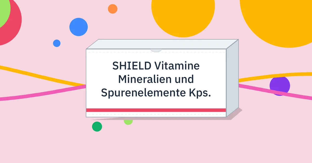 Symbolbild: Packung mit der Aufschrift SHIELD Vitamine Mineralien und Spurenelemente Kps. (PZN 10817357) – Verfügbarkeit und Bezug in Apotheken in Frankfurt am Main
