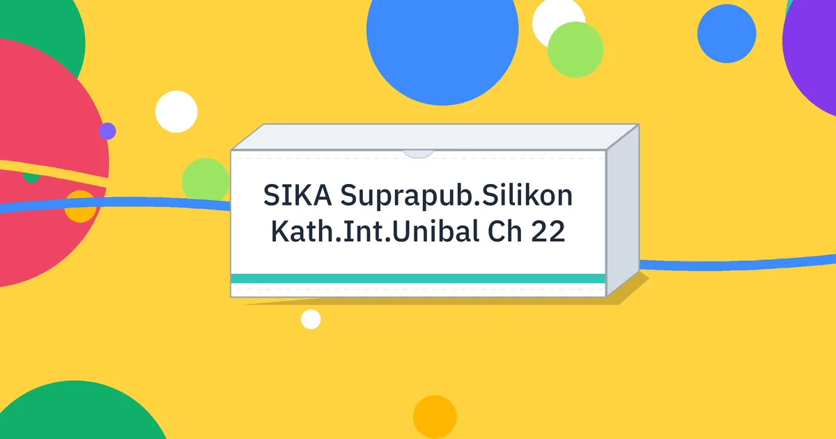 Symbolbild: Packung mit der Aufschrift SIKA Suprapub.Silikon Kath.Int.Unibal Ch 22 (PZN 03847406) – Verfügbarkeit und Bezug in Apotheken in Frankfurt am Main