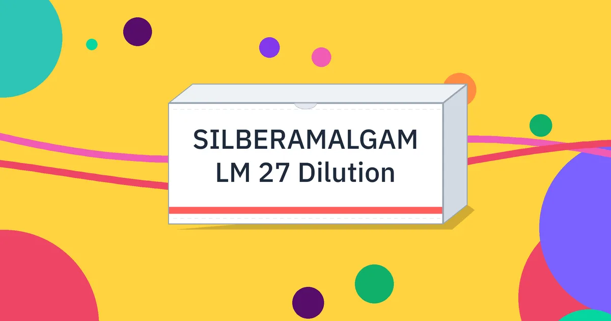 Symbolbild: Packung mit der Aufschrift SILBERAMALGAM LM 27 Dilution (PZN 13189447) – Verfügbarkeit und Bezug in Apotheken in Frankfurt am Main