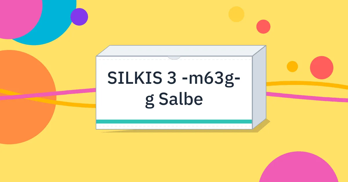 Symbolbild: Packung mit der Aufschrift SILKIS 3 -m63g-g Salbe (PZN 04477058) – Verfügbarkeit und Bezug in Apotheken in Frankfurt am Main