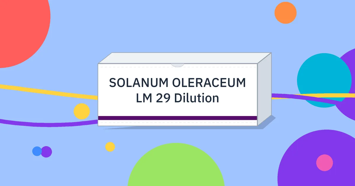 Symbolbild: Packung mit der Aufschrift SOLANUM OLERACEUM LM 29 Dilution (PZN 13193532) – Verfügbarkeit und Bezug in Apotheken in Frankfurt am Main