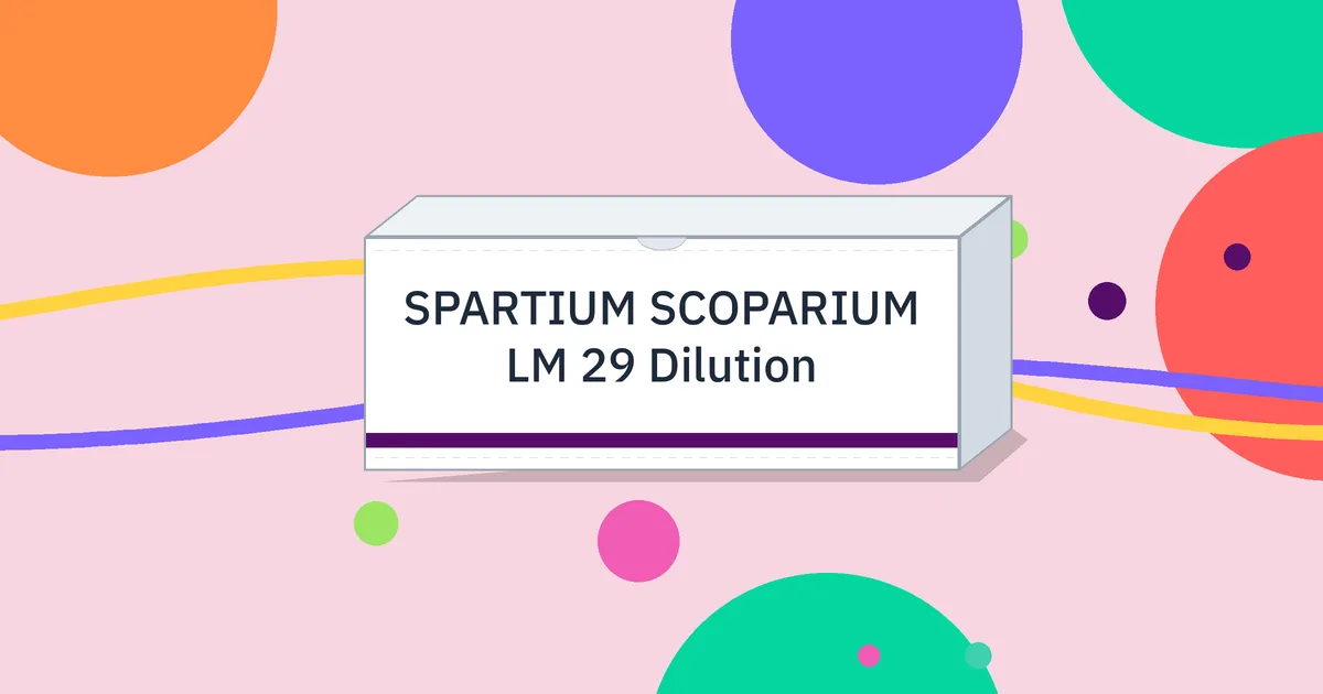 Symbolbild: Packung mit der Aufschrift SPARTIUM SCOPARIUM LM 29 Dilution (PZN 13194939) – Verfügbarkeit und Bezug in Apotheken in Frankfurt am Main