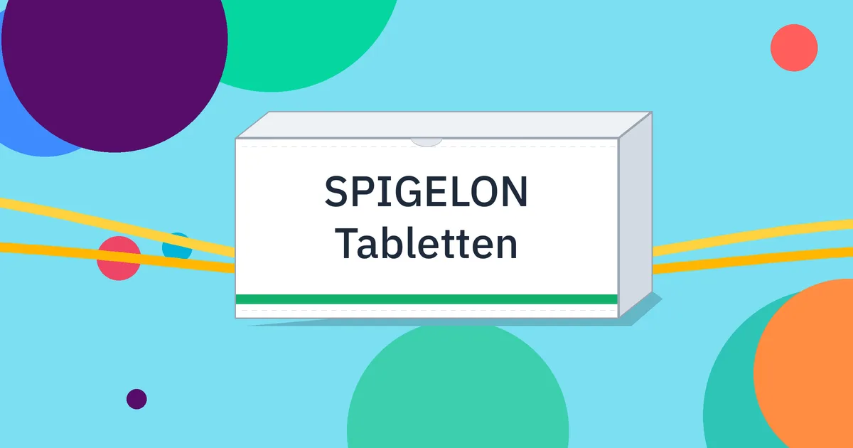 Symbolbild: Packung mit der Aufschrift SPIGELON Tabletten (PZN 01883941) – Verfügbarkeit und Bezug in Apotheken in Frankfurt am Main