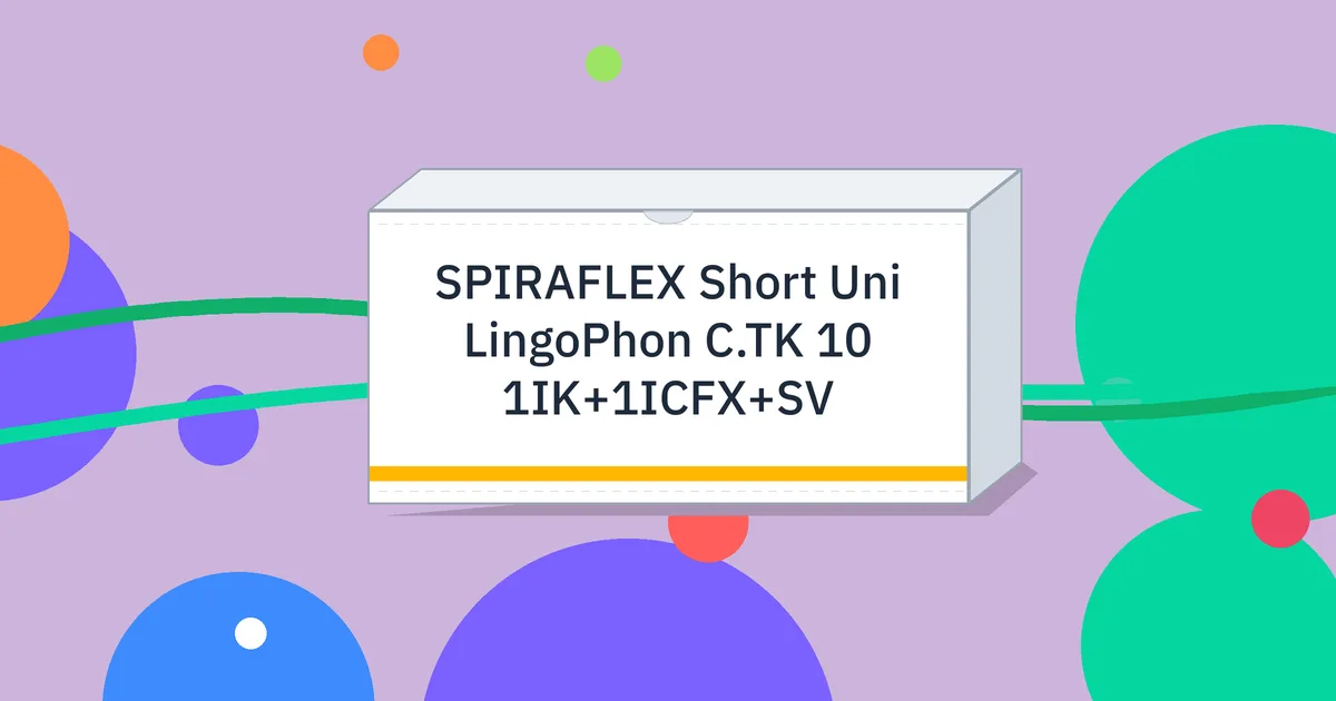 Symbolbild: Packung mit der Aufschrift SPIRAFLEX Short Uni LingoPhon C.TK 10 1IK+1ICFX+SV (PZN 14003031) – Verfügbarkeit und Bezug in Apotheken in Frankfurt am Main
