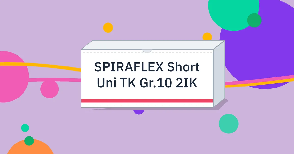 Symbolbild: Packung mit der Aufschrift SPIRAFLEX Short Uni TK Gr.10 2IK (PZN 14002818) – Verfügbarkeit und Bezug in Apotheken in Frankfurt am Main
