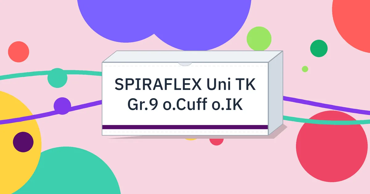 Symbolbild: Packung mit der Aufschrift SPIRAFLEX Uni TK Gr.9 o.Cuff o.IK (PZN 06847795) – Verfügbarkeit und Bezug in Apotheken in Frankfurt am Main