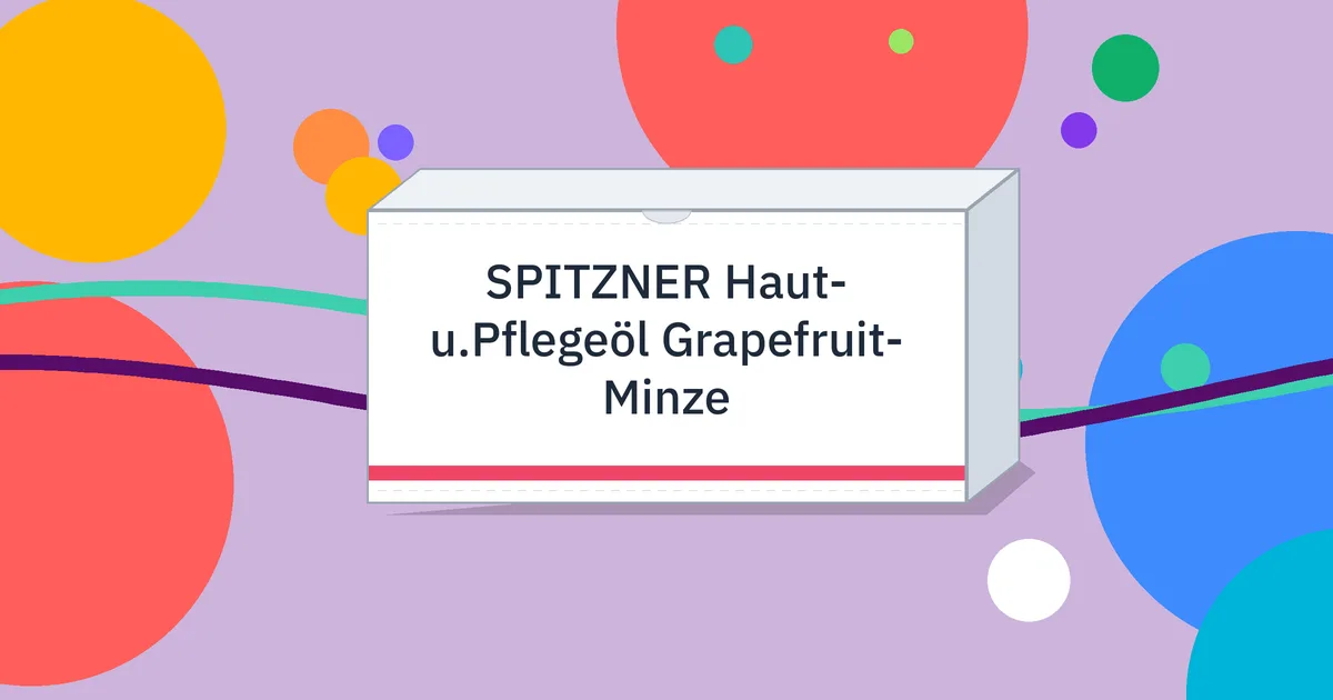 Symbolbild: Packung mit der Aufschrift SPITZNER Haut- u.Pflegeöl Grapefruit-Minze (PZN 19388633) – Verfügbarkeit und Bezug in Apotheken in Frankfurt am Main
