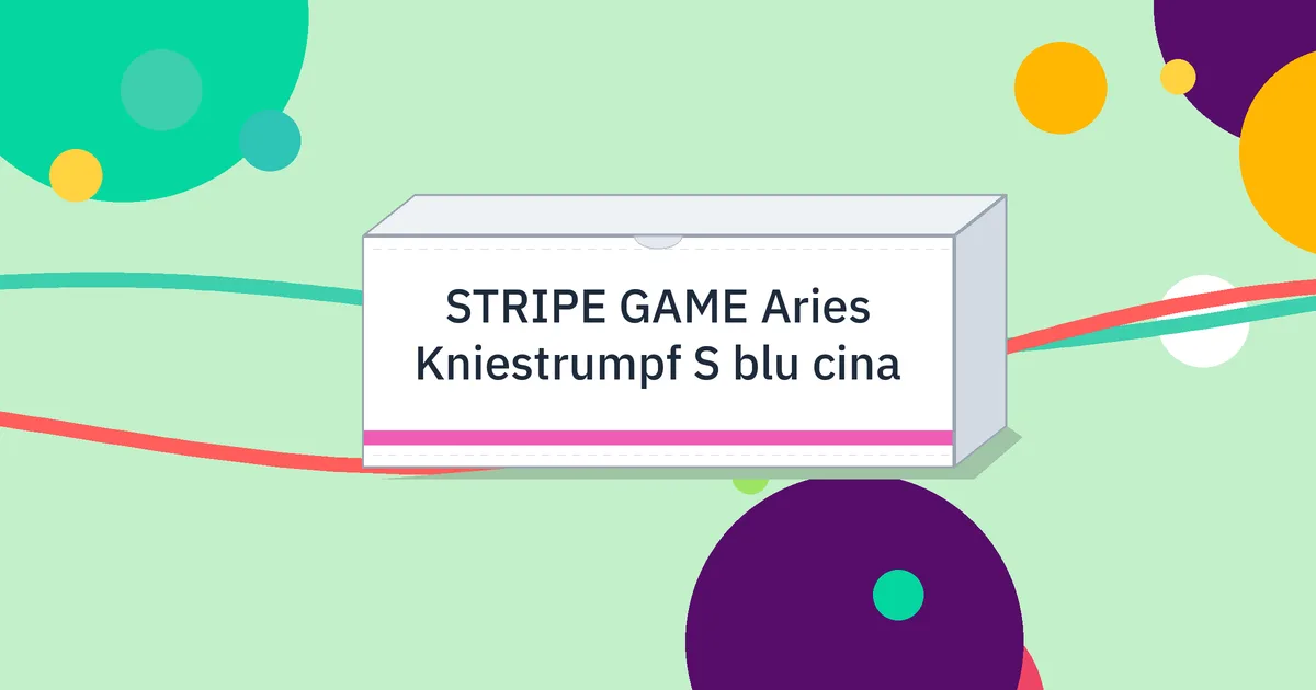 Symbolbild: Packung mit der Aufschrift STRIPE GAME Aries Kniestrumpf S blu cina (PZN 20209601) – Verfügbarkeit und Bezug in Apotheken in Frankfurt am Main