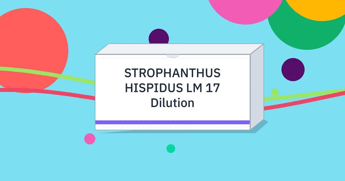 Symbolbild: Packung mit der Aufschrift STROPHANTHUS HISPIDUS LM 17 Dilution (PZN 13205399) – Verfügbarkeit und Bezug in Apotheken in Frankfurt am Main