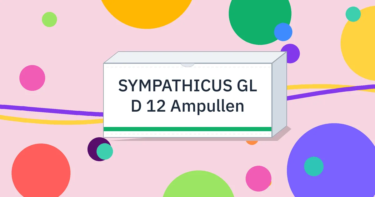 Symbolbild: Packung mit der Aufschrift SYMPATHICUS GL D 12 Ampullen (PZN 03658668) – Verfügbarkeit und Bezug in Apotheken in Frankfurt am Main