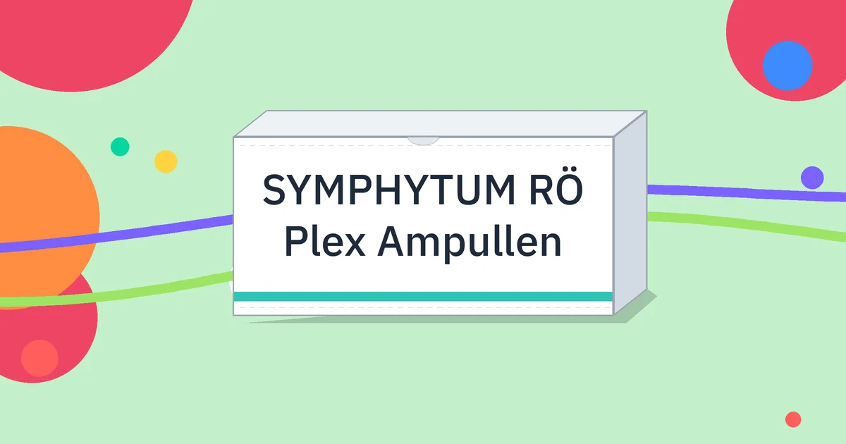 Symbolbild: Packung mit der Aufschrift SYMPHYTUM RÖ Plex Ampullen (PZN 02180360) – Verfügbarkeit und Bezug in Apotheken in Frankfurt am Main