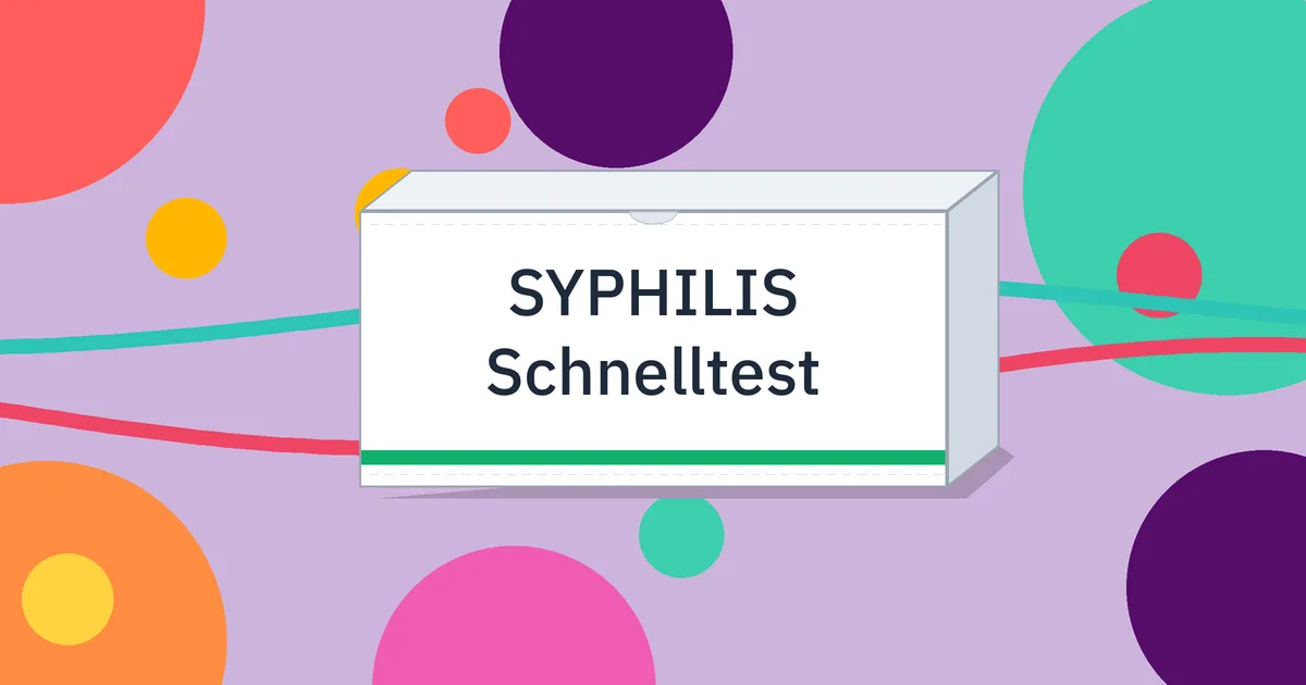Symbolbild: Packung mit der Aufschrift SYPHILIS Schnelltest (PZN 01139208) – Verfügbarkeit und Bezug in Apotheken in Frankfurt am Main