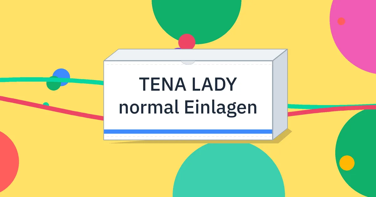 Symbolbild: Packung mit der Aufschrift TENA LADY normal Einlagen (PZN 06057834) – Verfügbarkeit und Bezug in Apotheken in Frankfurt am Main