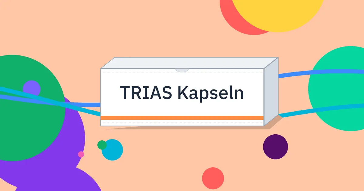 Symbolbild: Packung mit der Aufschrift TRIAS Kapseln (PZN 17821327) – Verfügbarkeit und Bezug in Apotheken in Frankfurt am Main