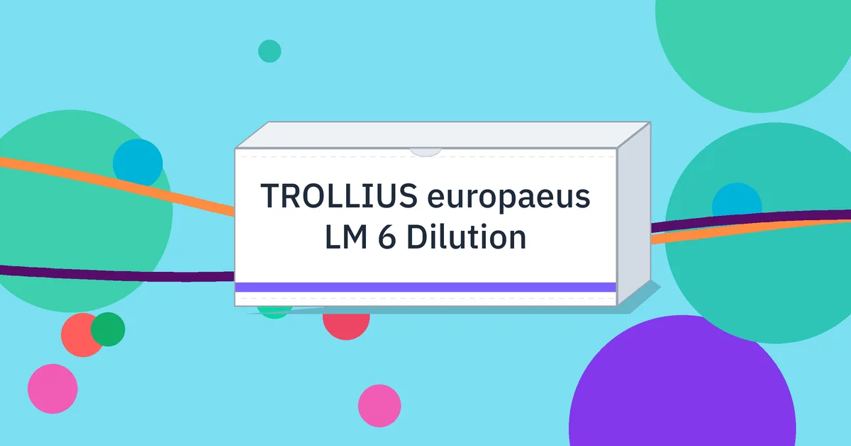 Symbolbild: Packung mit der Aufschrift TROLLIUS europaeus LM 6 Dilution (PZN 13252453) – Verfügbarkeit und Bezug in Apotheken in Frankfurt am Main