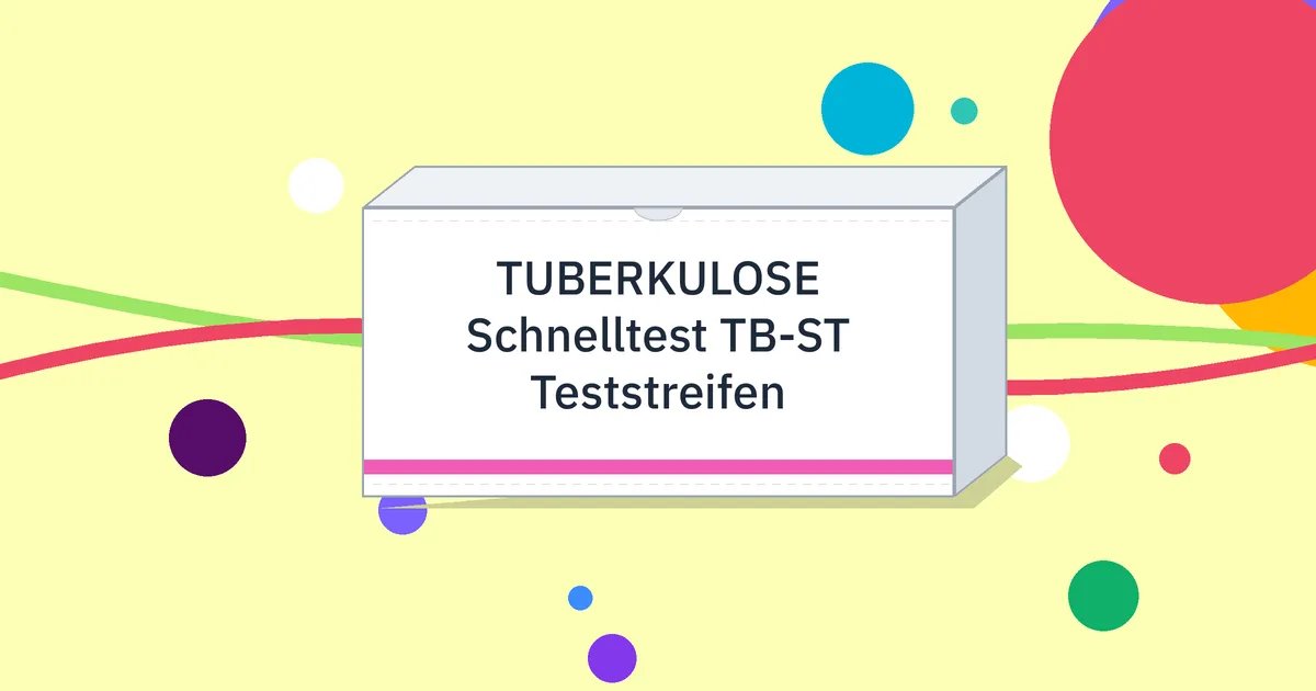 Symbolbild: Packung mit der Aufschrift TUBERKULOSE Schnelltest TB-ST Teststreifen (PZN 00576993) – Verfügbarkeit und Bezug in Apotheken in Frankfurt am Main