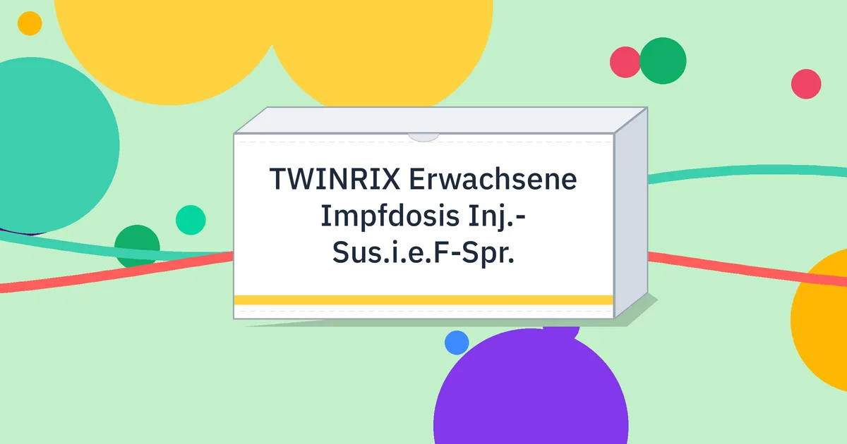 Symbolbild: Packung mit der Aufschrift TWINRIX Erwachsene Impfdosis Inj.-Sus.i.e.F-Spr. (PZN 20097496) – Verfügbarkeit und Bezug in Apotheken in Frankfurt am Main