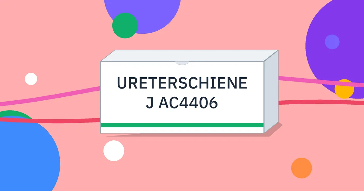 Symbolbild: Packung mit der Aufschrift URETERSCHIENE J AC4406 (PZN 00153040) – Verfügbarkeit und Bezug in Apotheken in Frankfurt am Main