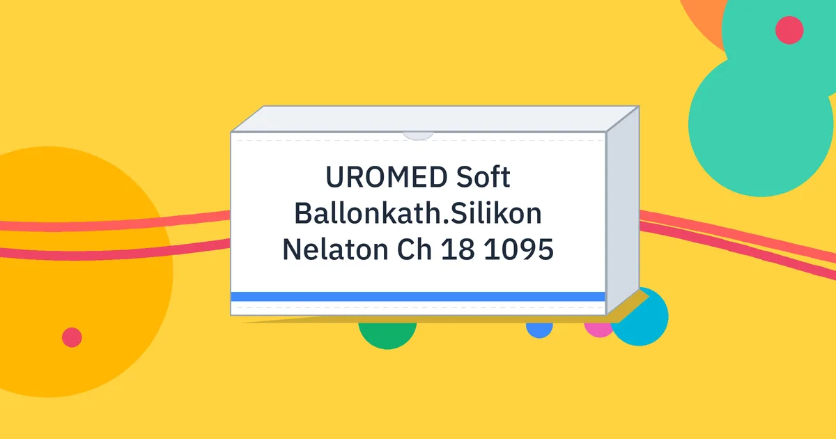 Symbolbild: Packung mit der Aufschrift UROMED Soft Ballonkath.Silikon Nelaton Ch 18 1095 (PZN 04741555) – Verfügbarkeit und Bezug in Apotheken in Frankfurt am Main