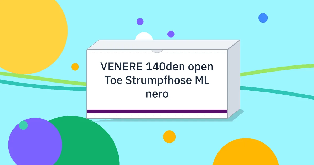 Symbolbild: Packung mit der Aufschrift VENERE 140den open Toe Strumpfhose ML nero (PZN 16173961) – Verfügbarkeit und Bezug in Apotheken in Frankfurt am Main