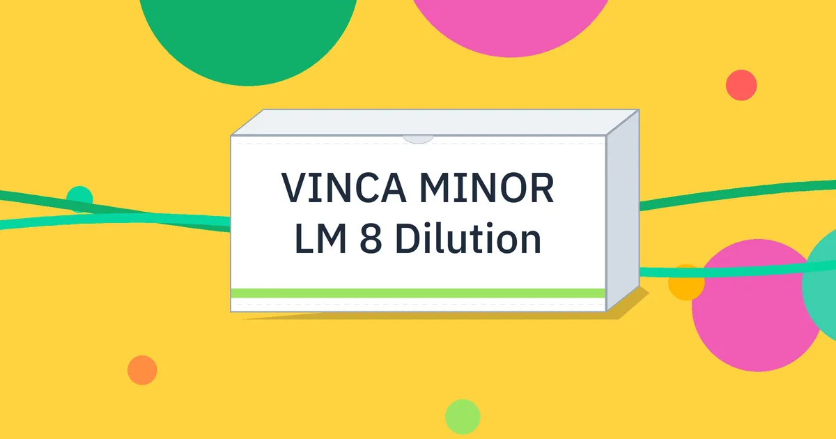 Symbolbild: Packung mit der Aufschrift VINCA MINOR LM 8 Dilution (PZN 13273550) – Verfügbarkeit und Bezug in Apotheken in Frankfurt am Main