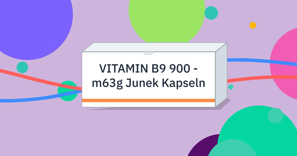 Symbolbild: Packung mit der Aufschrift VITAMIN B9 900 -m63g Junek Kapseln (PZN 04367016) – Verfügbarkeit und Bezug in Apotheken in Frankfurt am Main