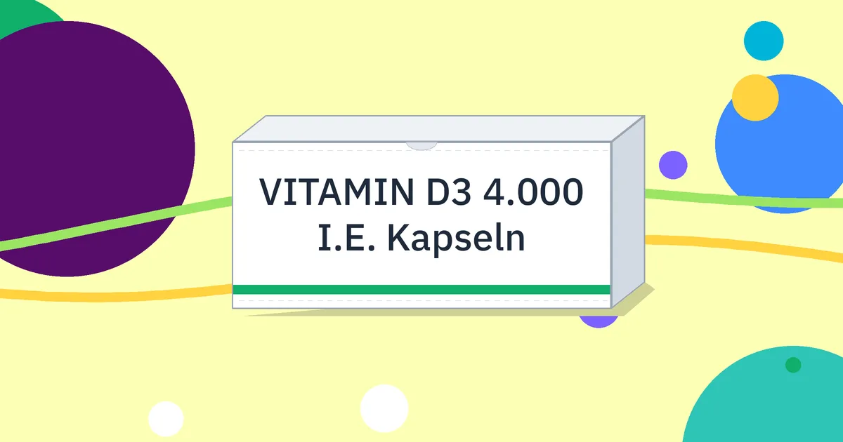 Symbolbild: Packung mit der Aufschrift VITAMIN D3 4.000 I.E. Kapseln (PZN 13541950) – Verfügbarkeit und Bezug in Apotheken in Frankfurt am Main