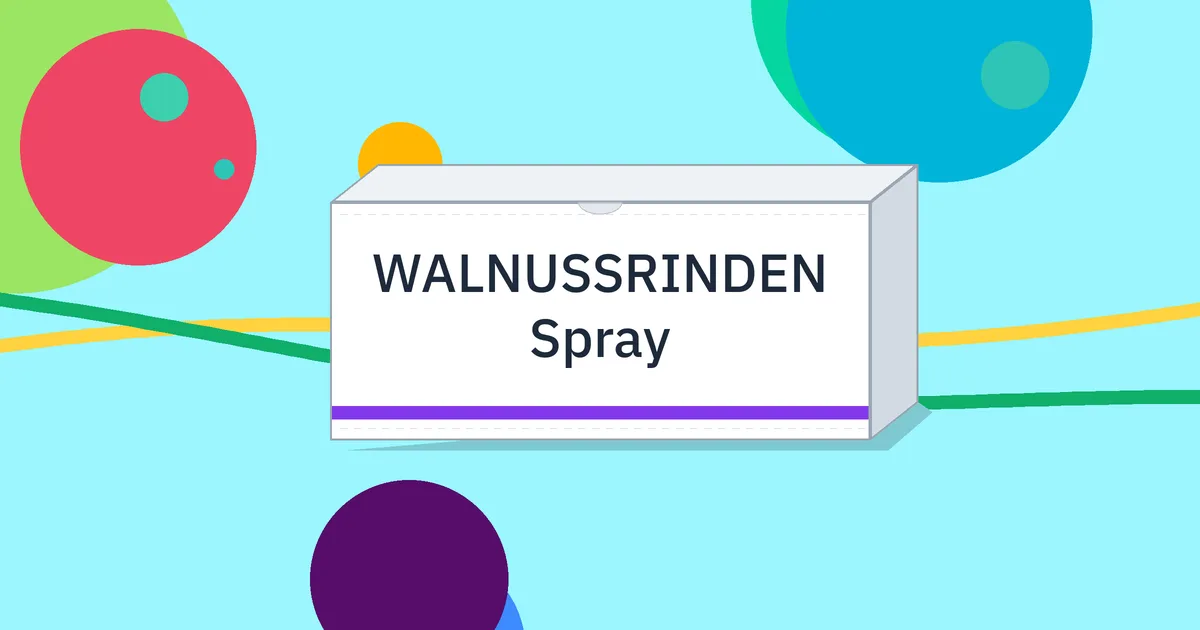 Symbolbild: Packung mit der Aufschrift WALNUSSRINDEN Spray (PZN 11713861) – Verfügbarkeit und Bezug in Apotheken in Frankfurt am Main