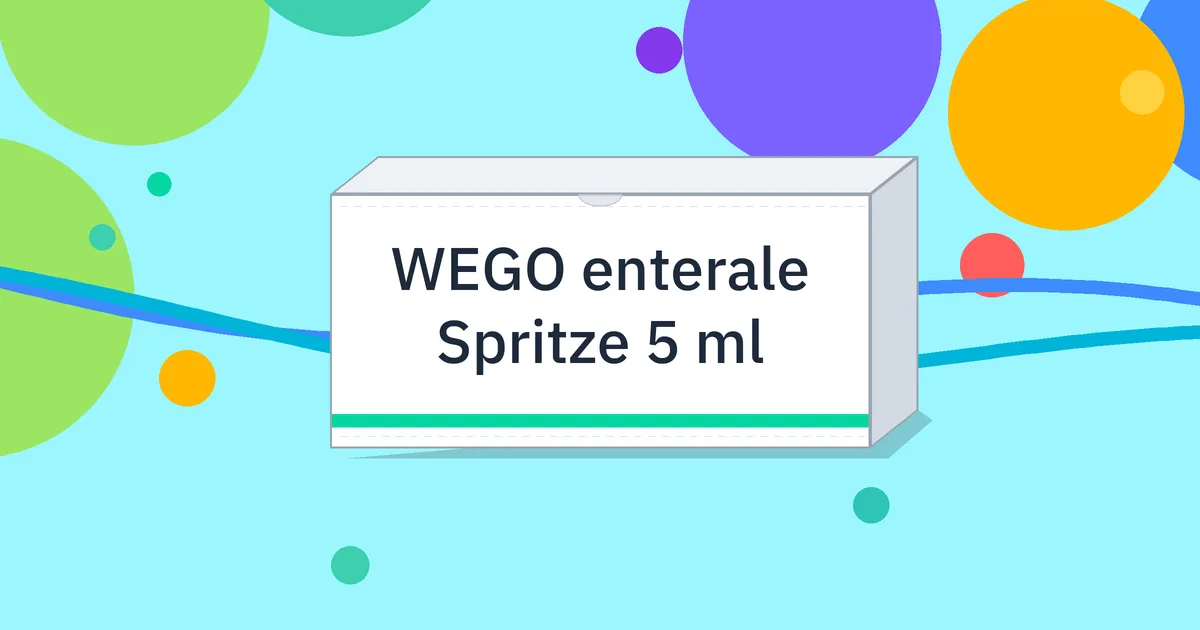 Symbolbild: Packung mit der Aufschrift WEGO enterale Spritze 5 ml (PZN 19632607) – Verfügbarkeit und Bezug in Apotheken in Frankfurt am Main